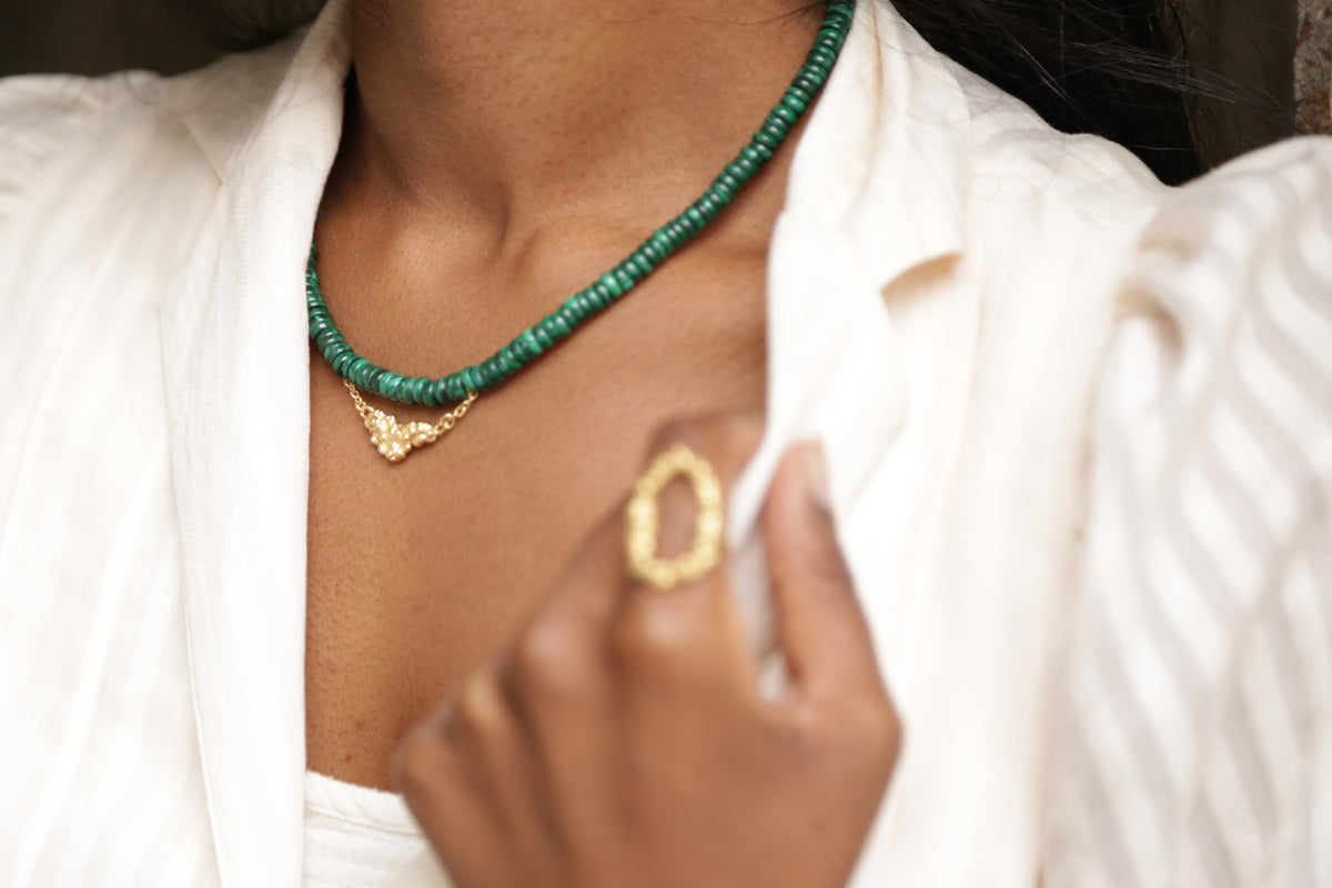 Collier Marina malachites – carthage-creation