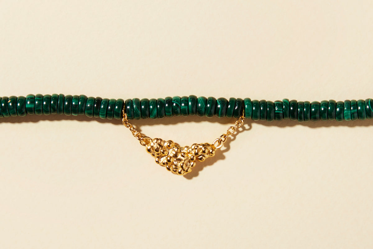 Collier Marina malachites – carthage-creation
